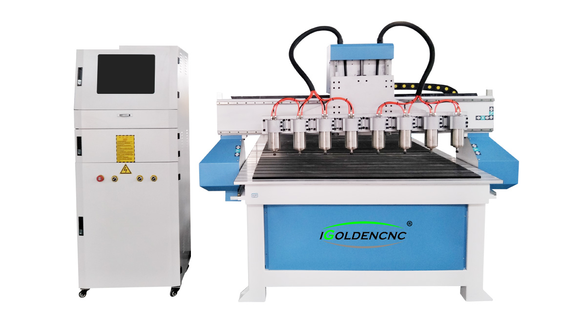 3D wood cnc router machine with 8 head from China manufacturer ...