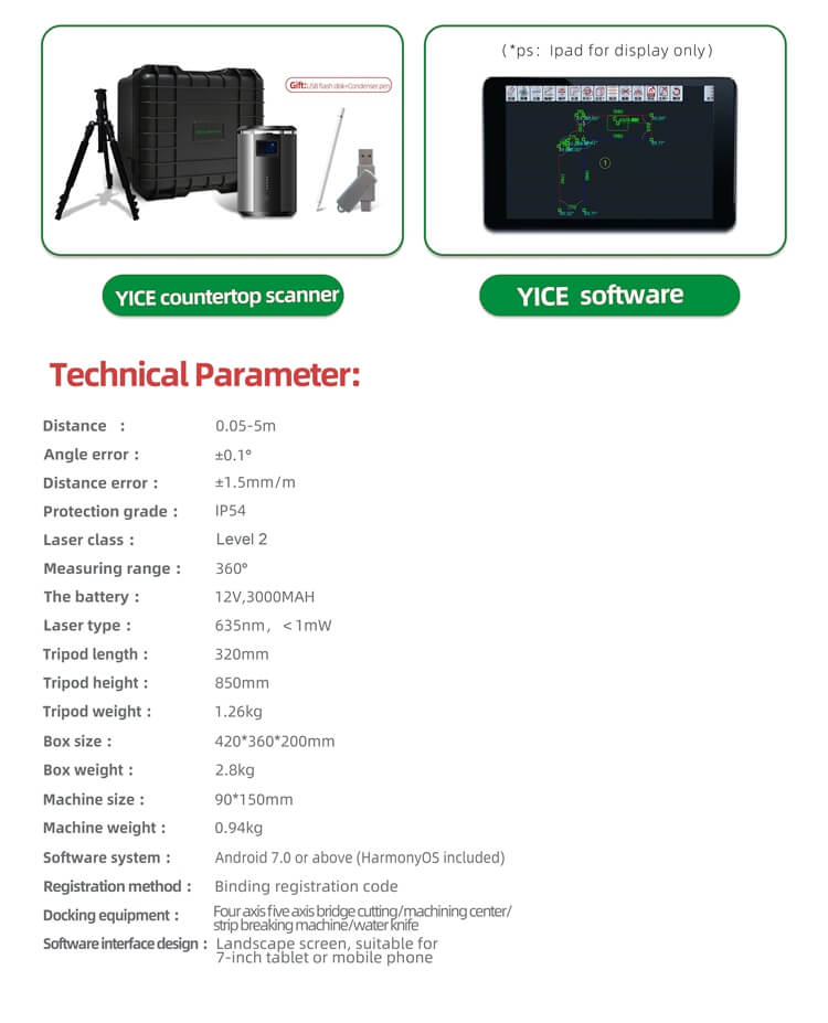 3D Laser Measuring Scanner for Stone Kitchen Bathroom Countertop ...